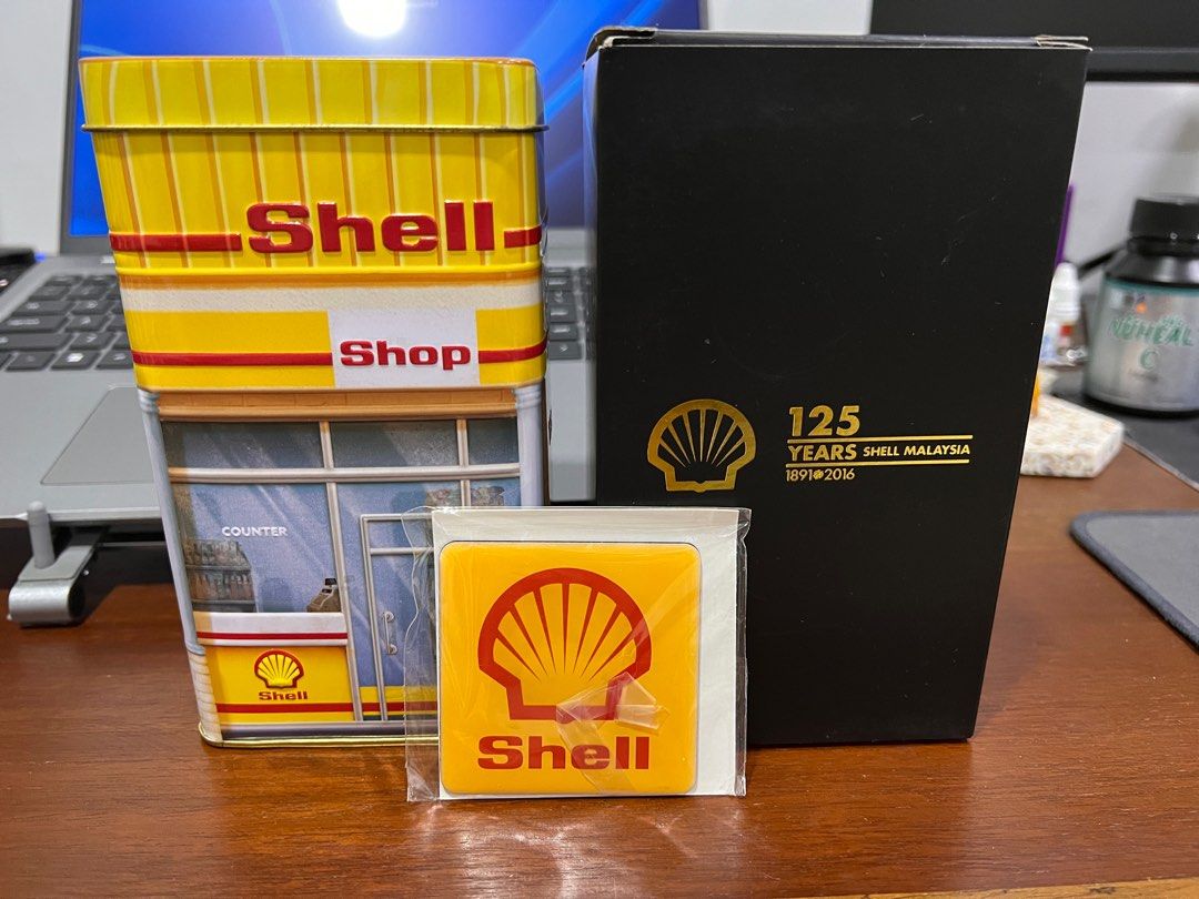 Shell collectible 125 years anniversary heritage metal container 1980 ...