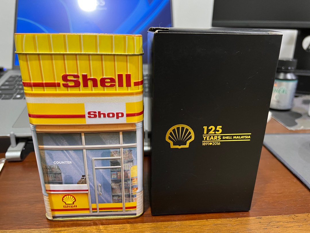 Shell collectible 125 years anniversary heritage metal container 1980 ...