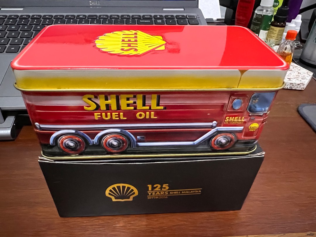 Shell collectible 125 years anniversary heritage metal container tanker ...