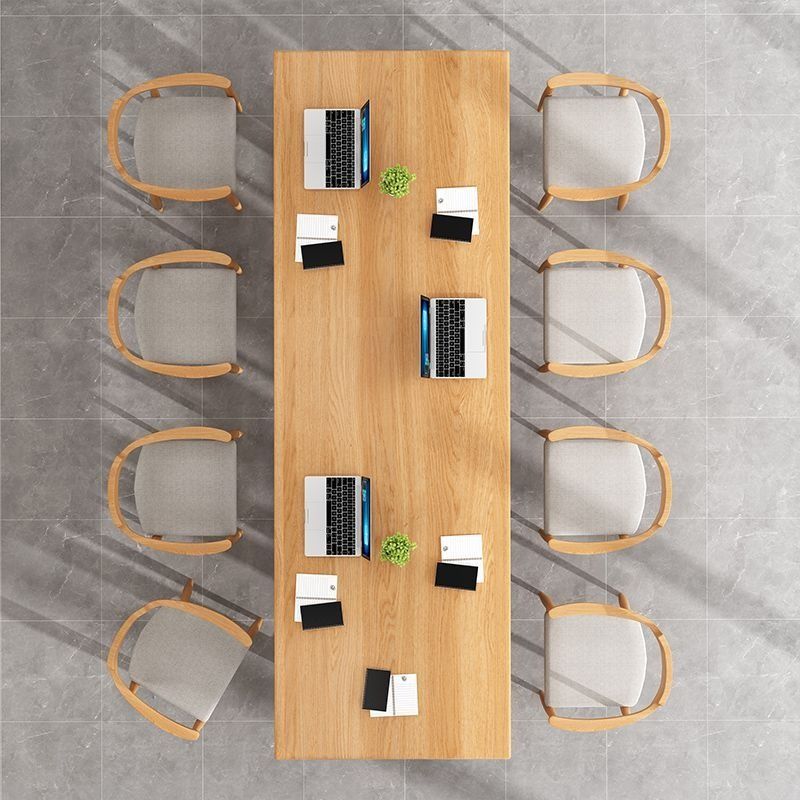 Simple and modern all solid wood office, conference table and chair ...