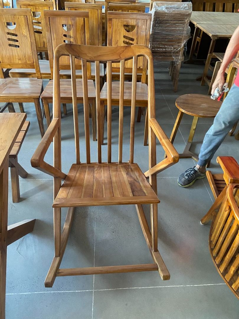 Solid Teak Wood Rocking Chair Better Than Mahogany,Narra,Tanguile ...