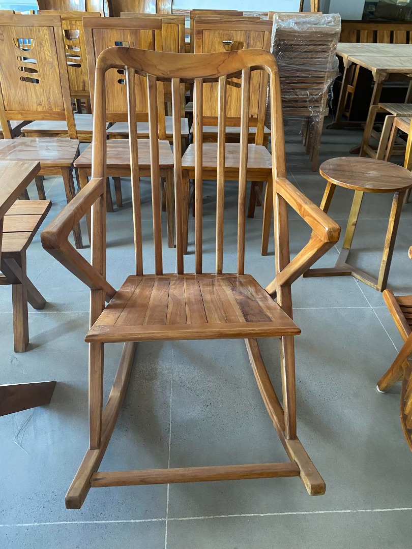 Solid Teak Wood Rocking Chair Better Than Mahogany,Narra,Tanguile ...