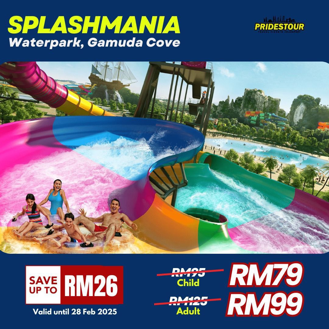 Splashmania Waterpark, Gamuda Cove, Tickets & Vouchers, Local ...