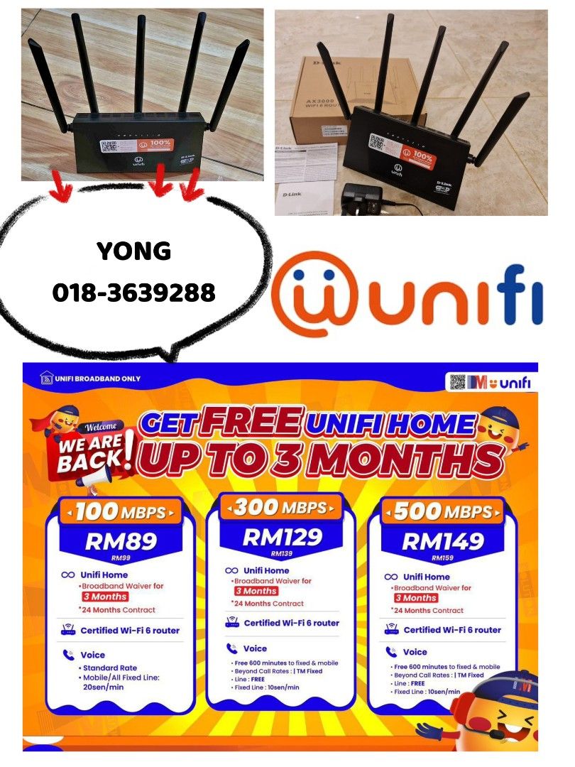 Telekom unifi promotion free 3 to 6 months rental, Computers & Tech ...