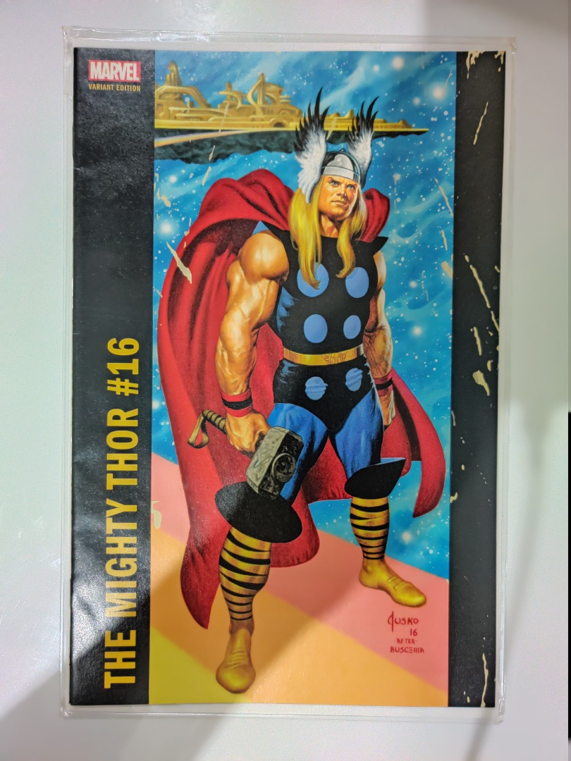 The Mighty Thor (2015) #16 Joe Jusko Corner Box Variant, Hobbies & Toys ...
