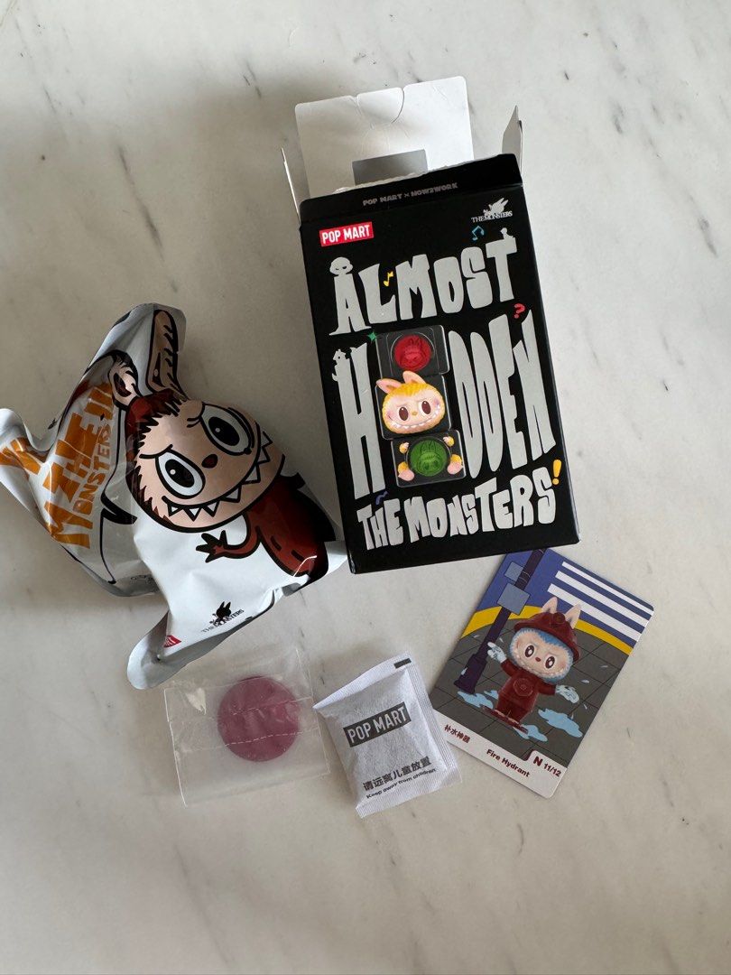 The Monsters Labubu Almost Hidden- Fire Hydrant, Hobbies & Toys, Toys ...