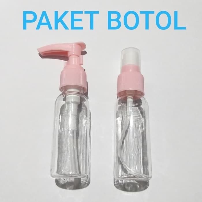 Travel Bottle Toiletries Kit 2 in 1 / Wadah Botol Mini Pencet dan ...