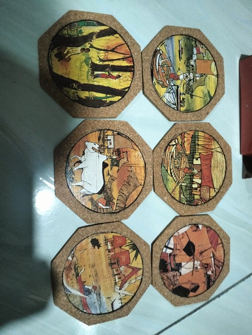 Vintage deco - lapik cawan / gelas, Hobbies & Toys, Collectibles ...