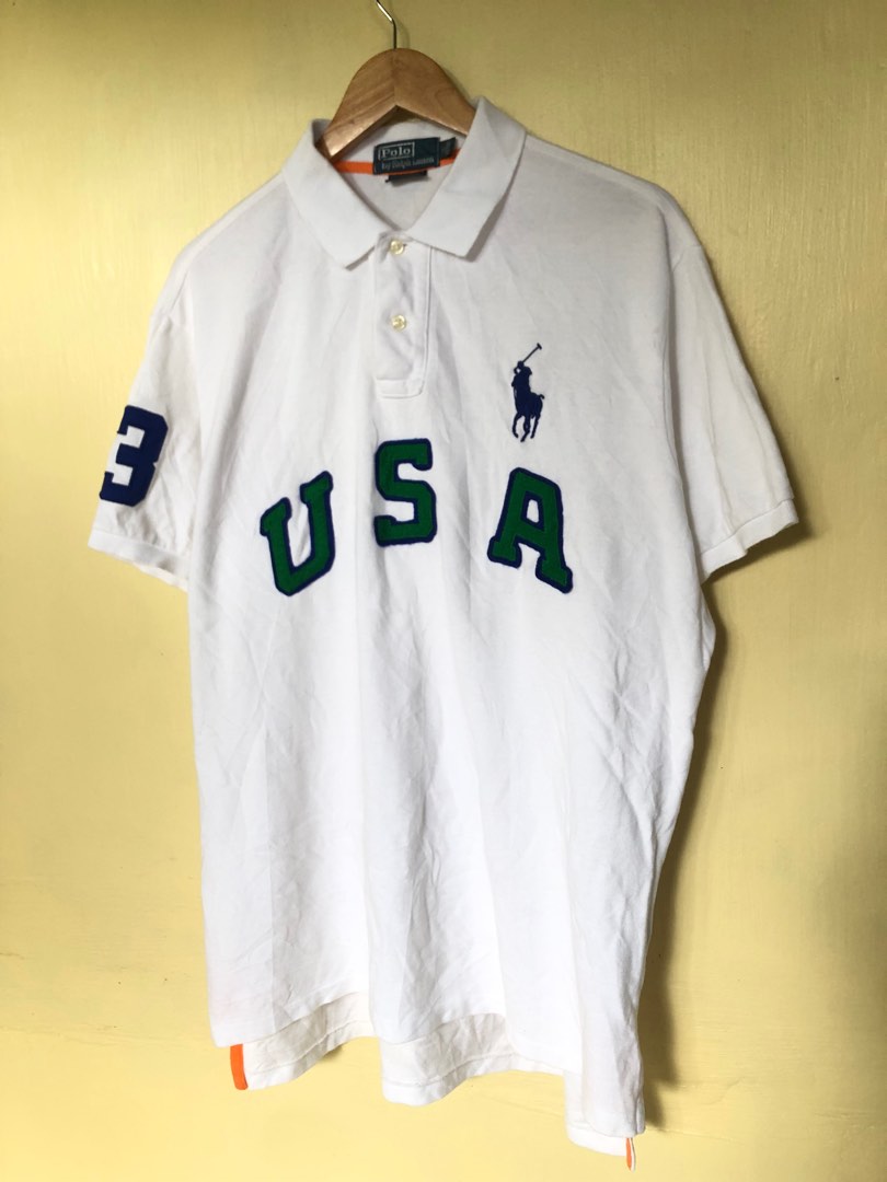 Vintage Polo Ralph Lauren USA Polo Shirt Rugby Japanese COUNTRY POLO ...
