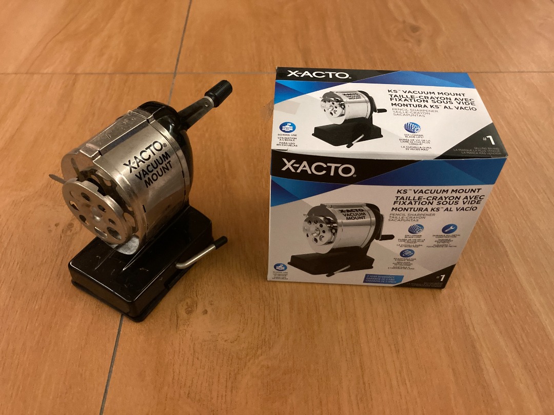X-Acto Vacuum Mount Manual Pencil Sharpener, Hobbies & Toys, Stationery ...