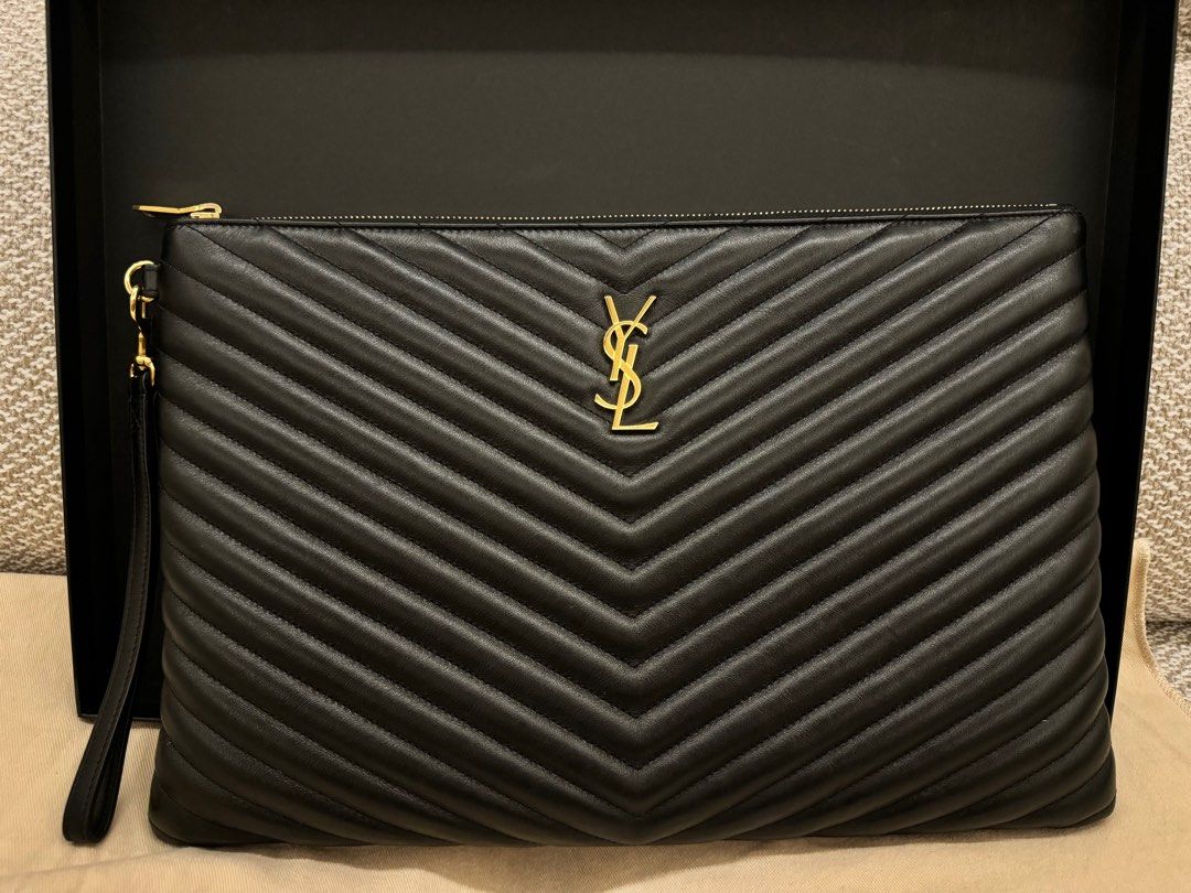 YVES SAINT LAURENT Clutch (Large), Luxury, Bags & Wallets on Carousell