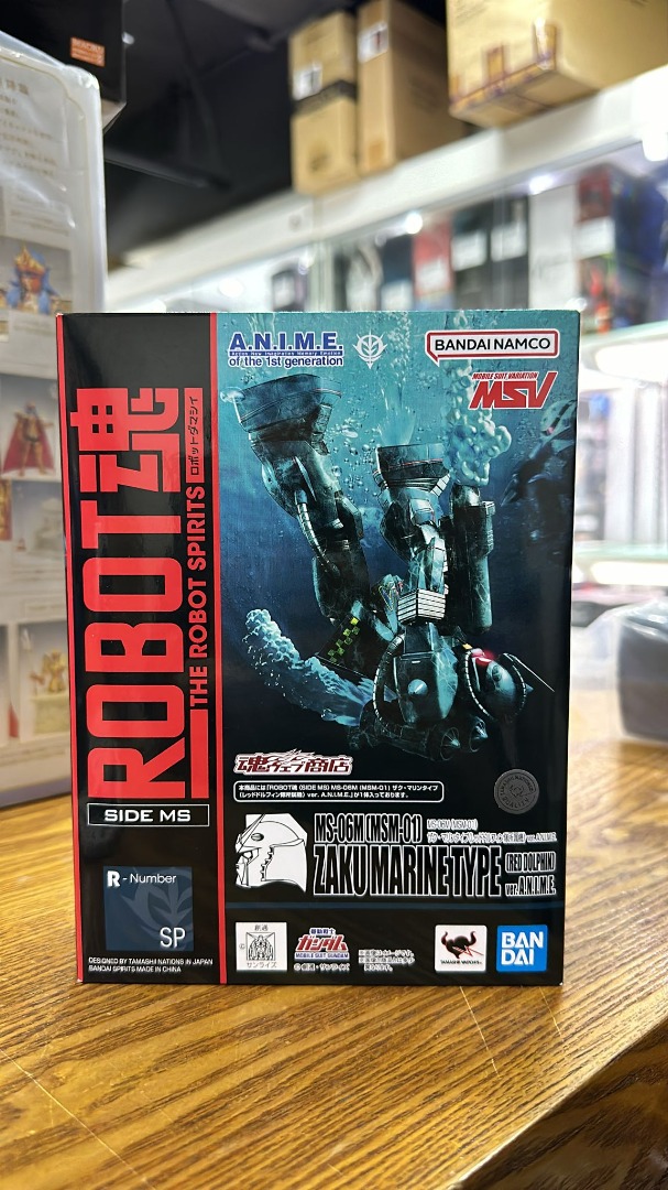 全新 Bandai Robot Spirits MS-06M MSM-01 Zaku Marine Type Red Dolphin ...