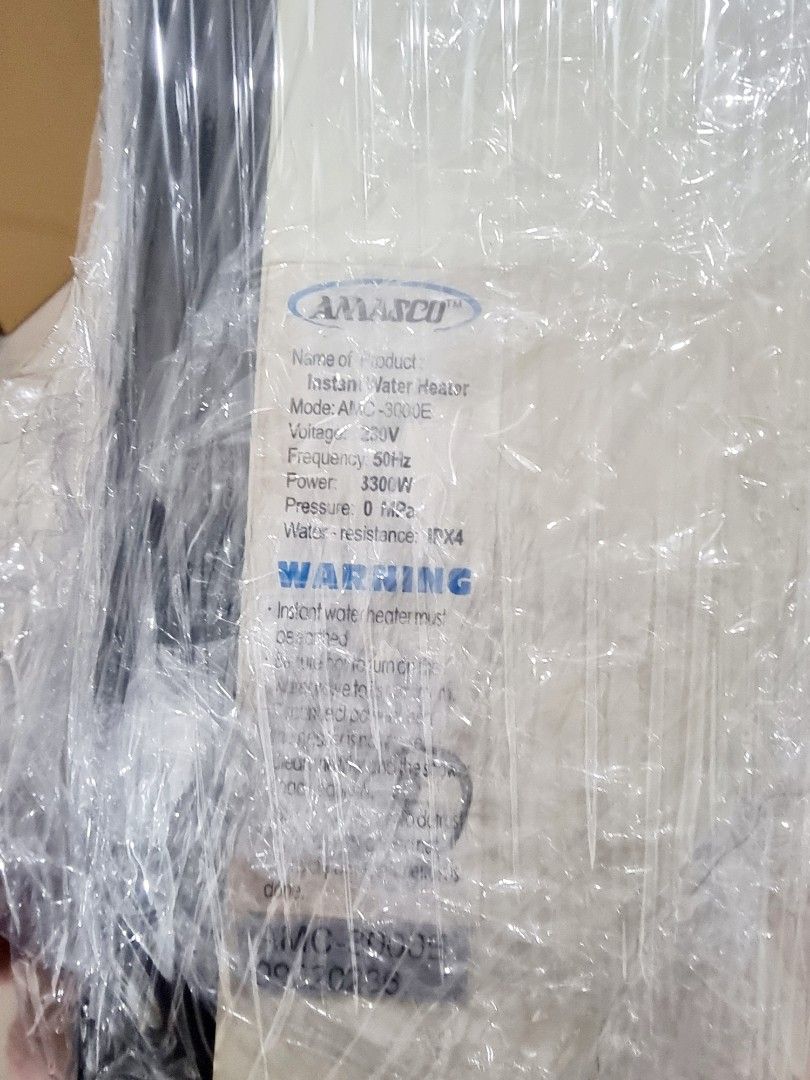 Amasco instant water heater, TV & Home Appliances, Water Heater ...