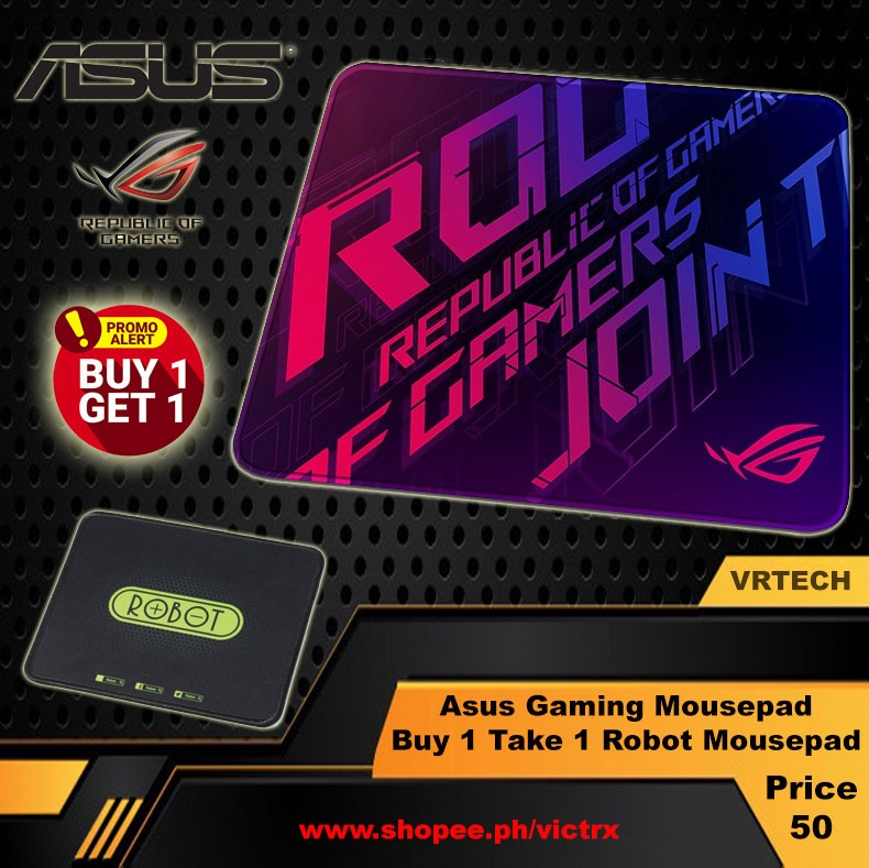 Asus Gaming Mouse Pad Buy 1 Take 1 plus Robot Mousepad, Computers ...