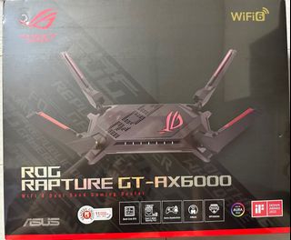 [全新現貨] ASUS ROG Rapture GT-AX6000 雙頻 WiFi 6 (802.11ax) 電競路由器, 電腦＆科技, 電腦 ...