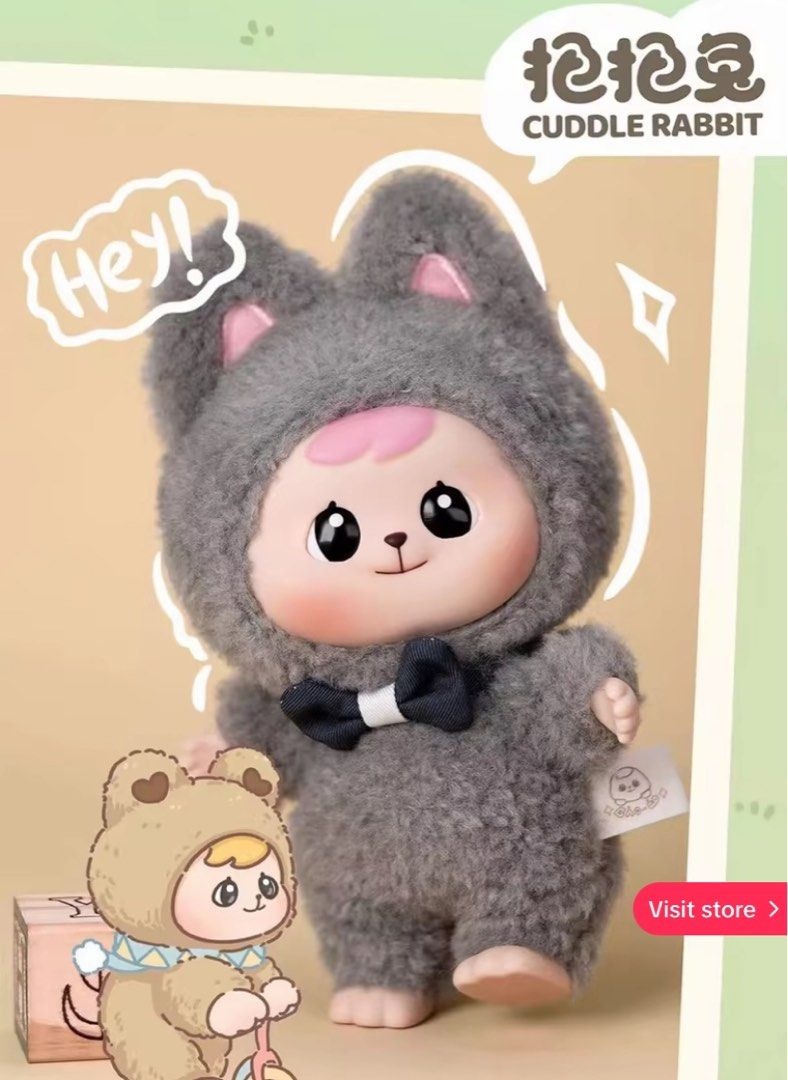 Bao-ao Cuddle Plush Series Pendant Cuddle Rabbit, Hobbies & Toys, Toys ...