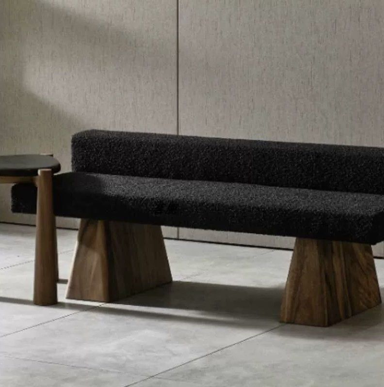 BEVEL Modern Boucle Bench, Furniture & Home Living, Furniture, Chairs ...
