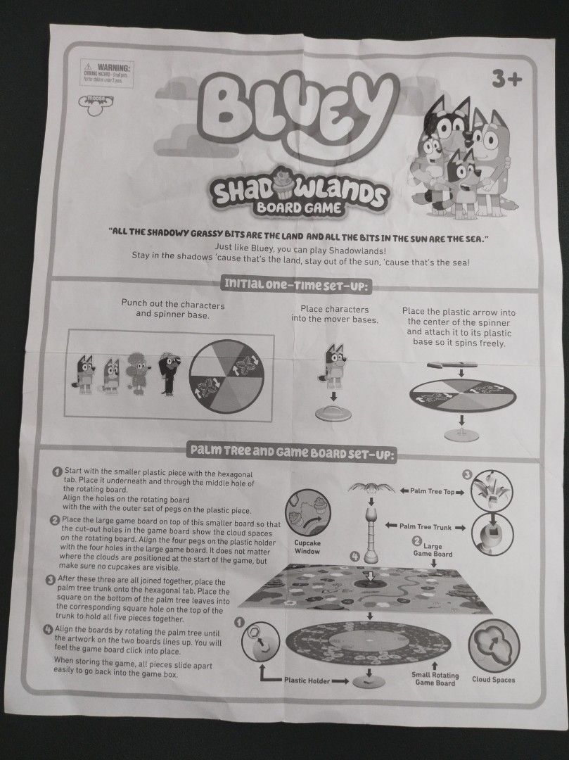 Bluey Shadowlands Family Board Game, Hobbies & Toys, Toys & Games on ...