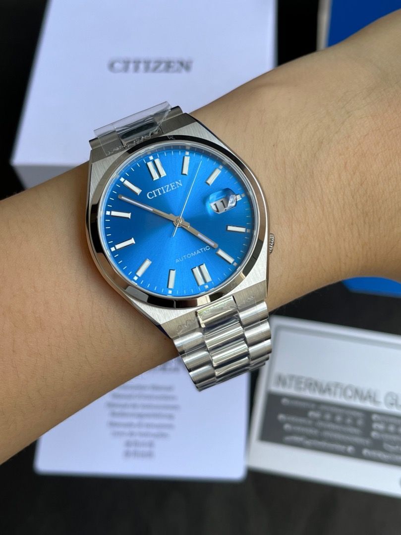 BNEW AUTHENTIC! Citizen x Pantone Watch NJ0158-89L Tsuyosa Glowing Blue ...