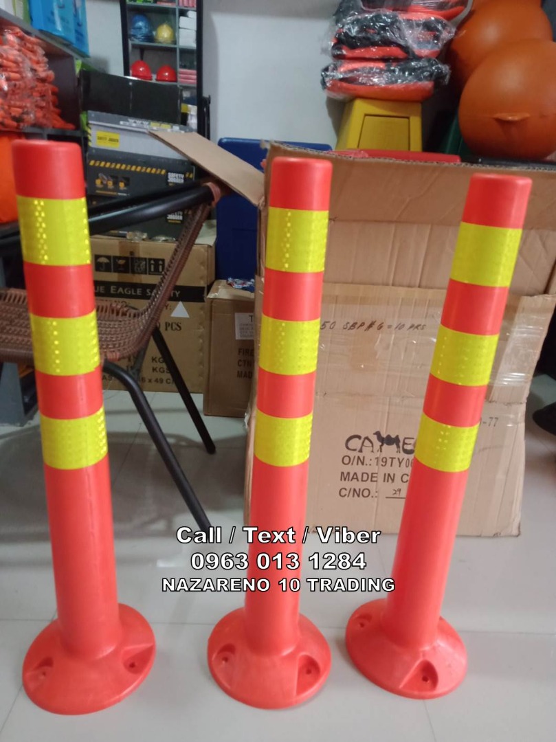 BOLLARD POST PVC PLASTIC BODY 30 inches height Bolt Type, Commercial ...