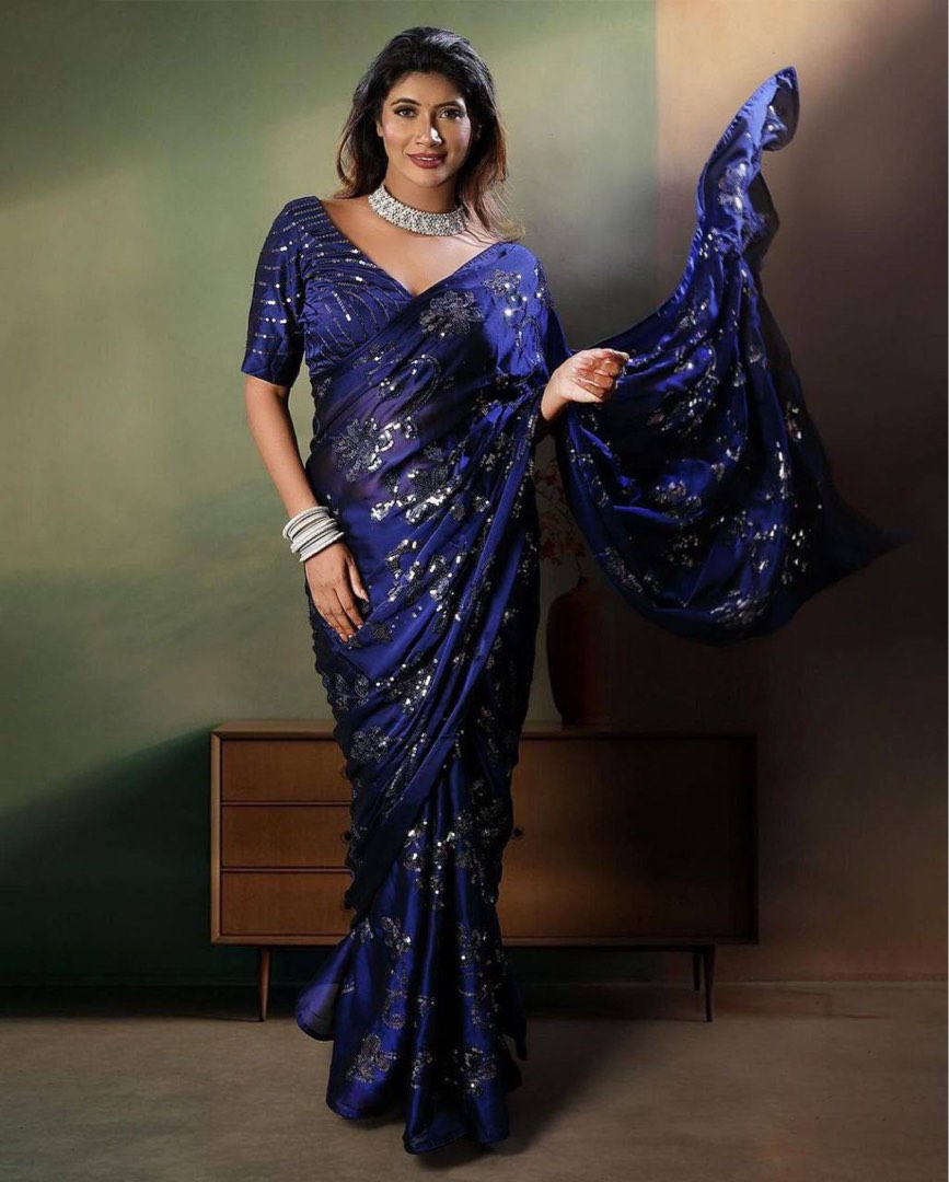 Bollywood blockbuster stone saree, Women's Fashion, Dresses & Sets ...