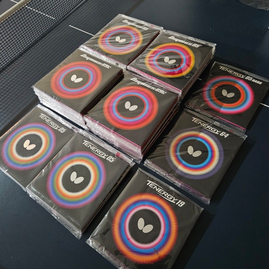 Butterfly Table Tennis Rubber Tenergy 05, Tenergy 05 Hard, Tenergy 19 ...