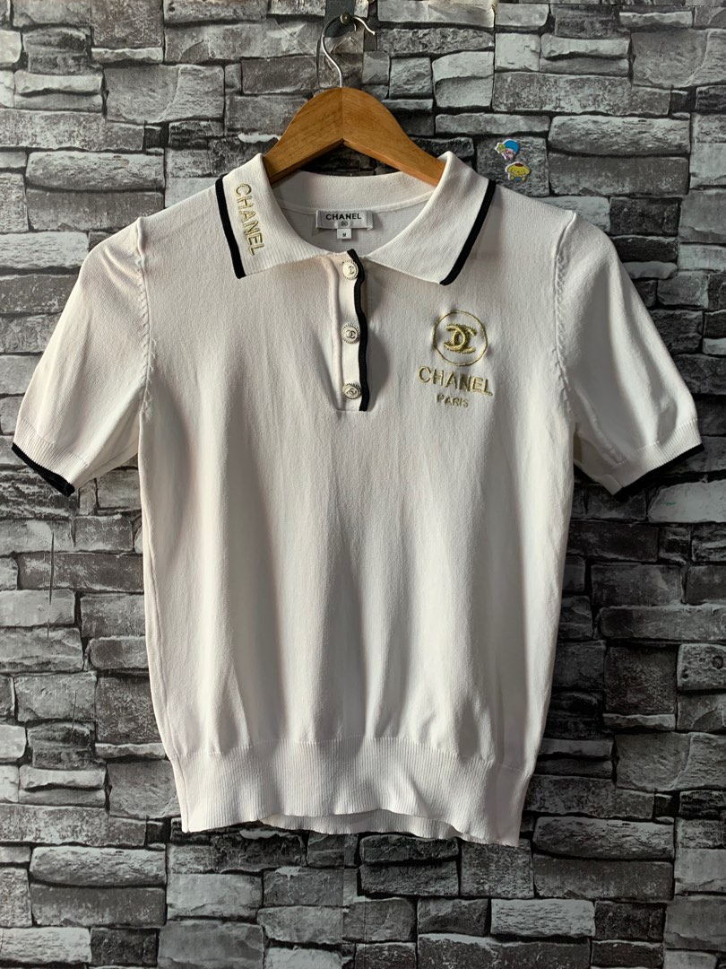 CHANEL POLO SHIRT, Women's Fashion, Tops, Blouses on Carousell