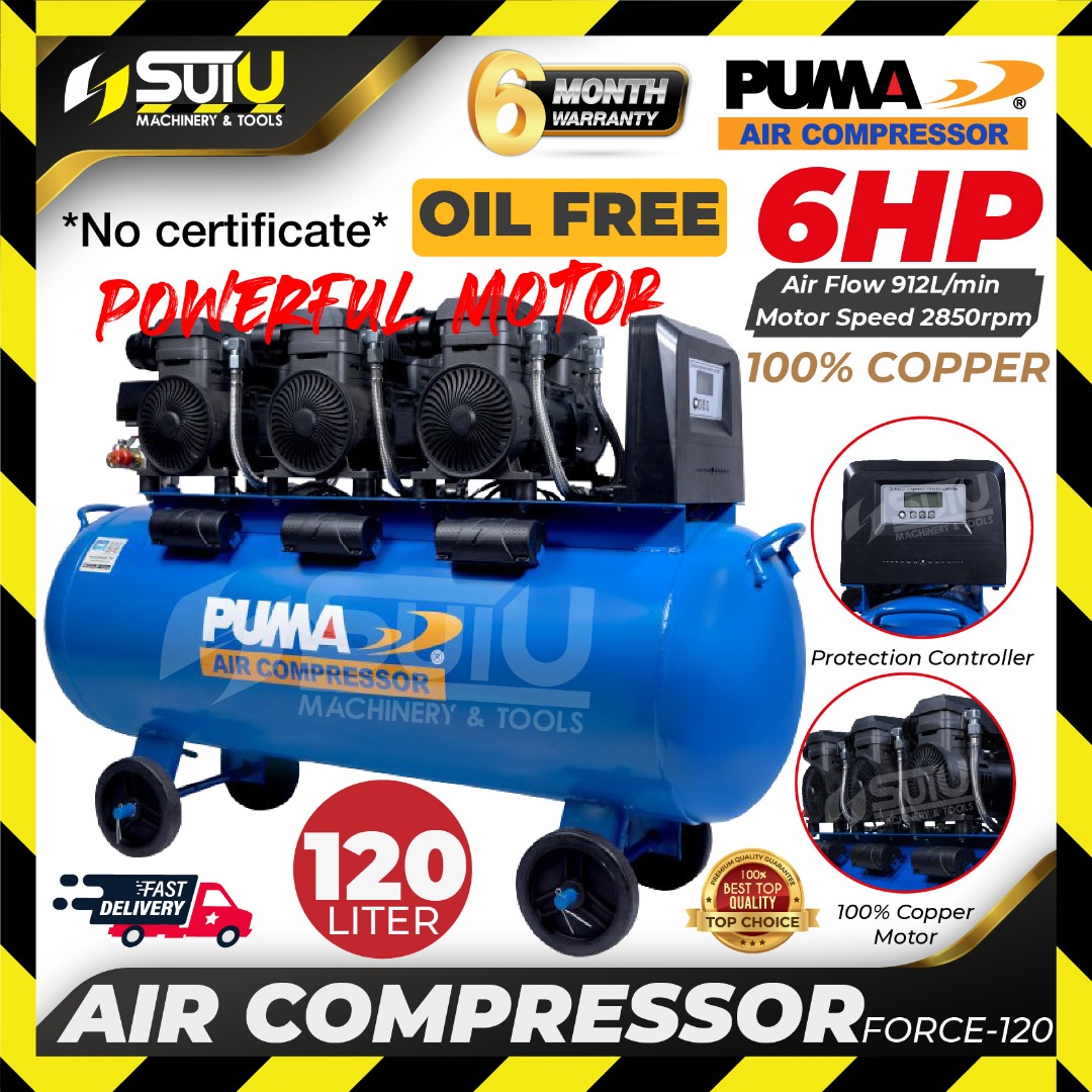 [COMPRESSOR ONLY] PUMA FORCE-120 / FORCE 120 / FORCE120 6HP 120L Oil ...