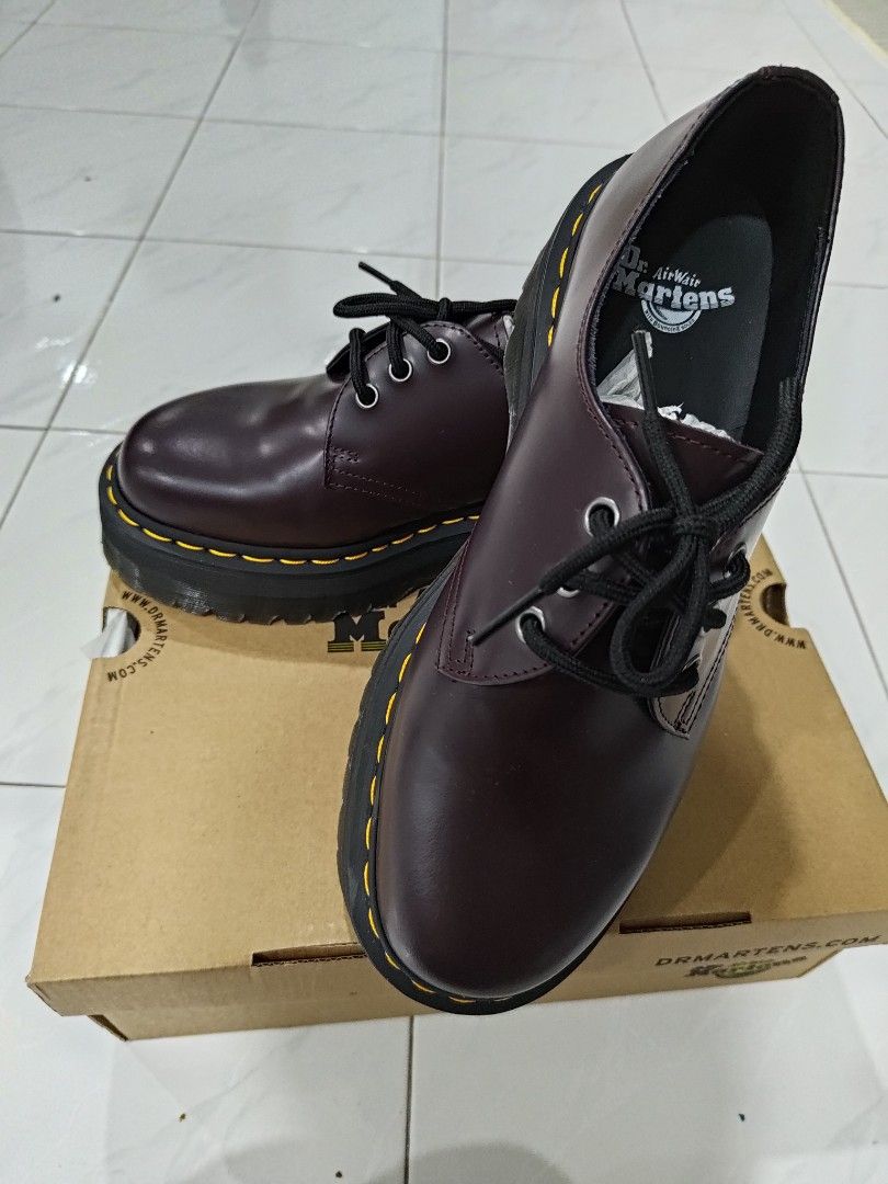 DocMart (Dr Martens) 1461 Wine Red, Men's Fashion, Footwear, Boots on ...