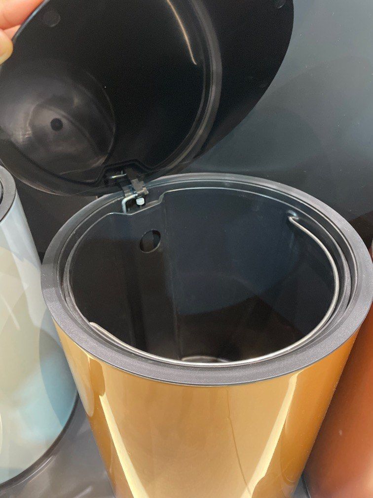 Dustbin capacity 12L champagne gold, Furniture & Home Living, Cleaning ...