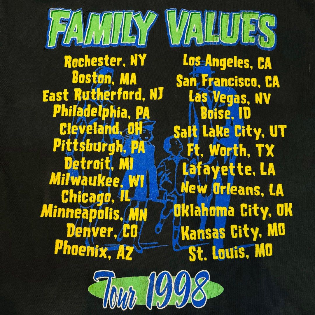 Family Values concert 1998 tour, Men's Fashion, Tops & Sets, Tshirts ...