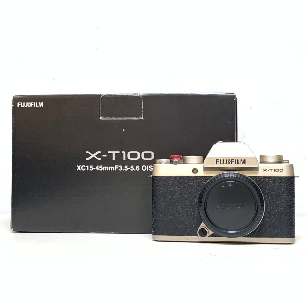 Fujifilm X-T100 XT100 Body Only Mirrorless Digital Camera (Champagne ...