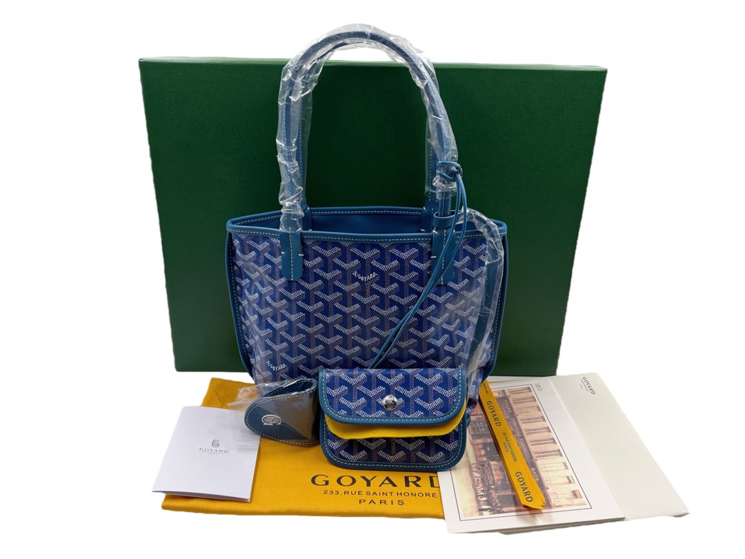 ⚜️Goyard mini anjou - blue reversible, Luxury, Bags & Wallets on Carousell