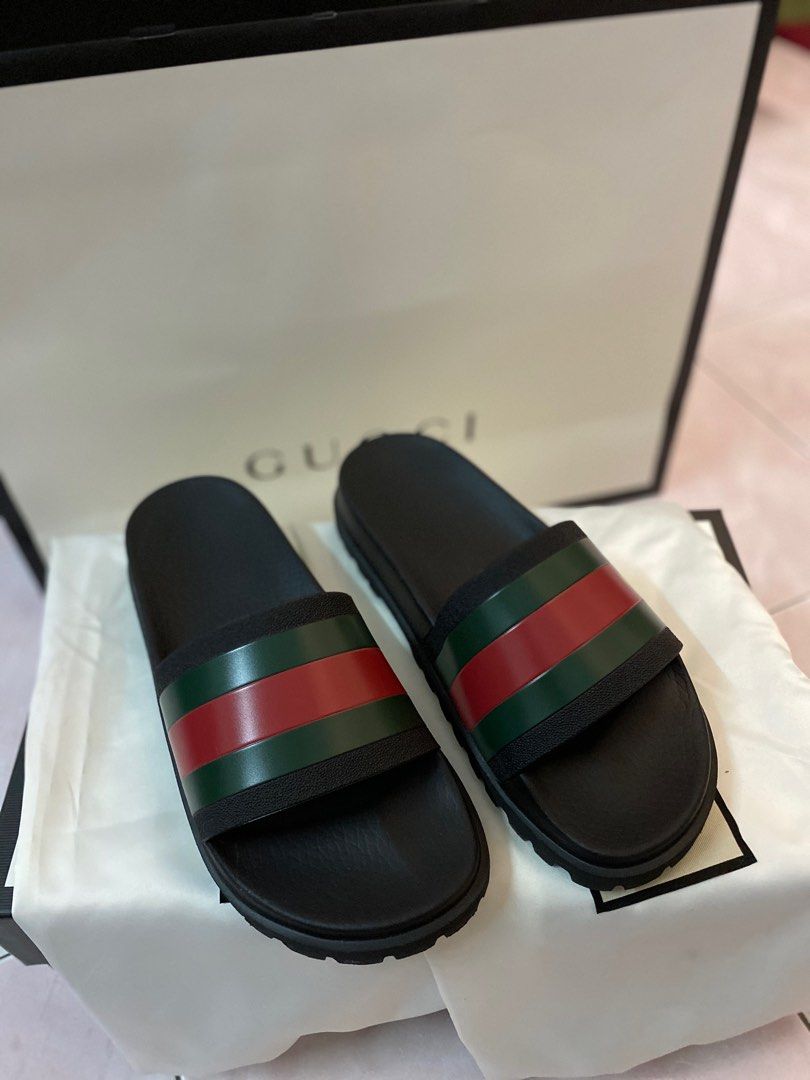 Gucci slide, Men's Fashion, Footwear, Flipflops and Slides on Carousell