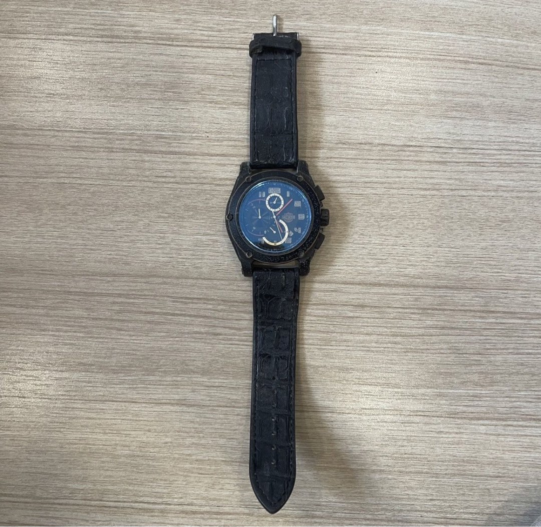 Harley Davidson Motorcycles Leather Strap Watch 1202, Men's Fashion ...