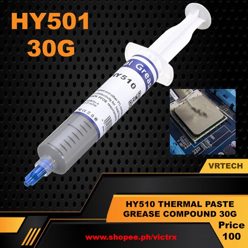 HY510 30g Tube/Syringe Grey Thermal Grease Paste CPU GPU Heatsink ...