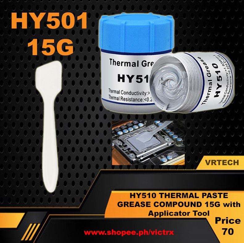 HY510 CPU Silicone Heatsink Thermal Paste Compound 15g with Applicator ...