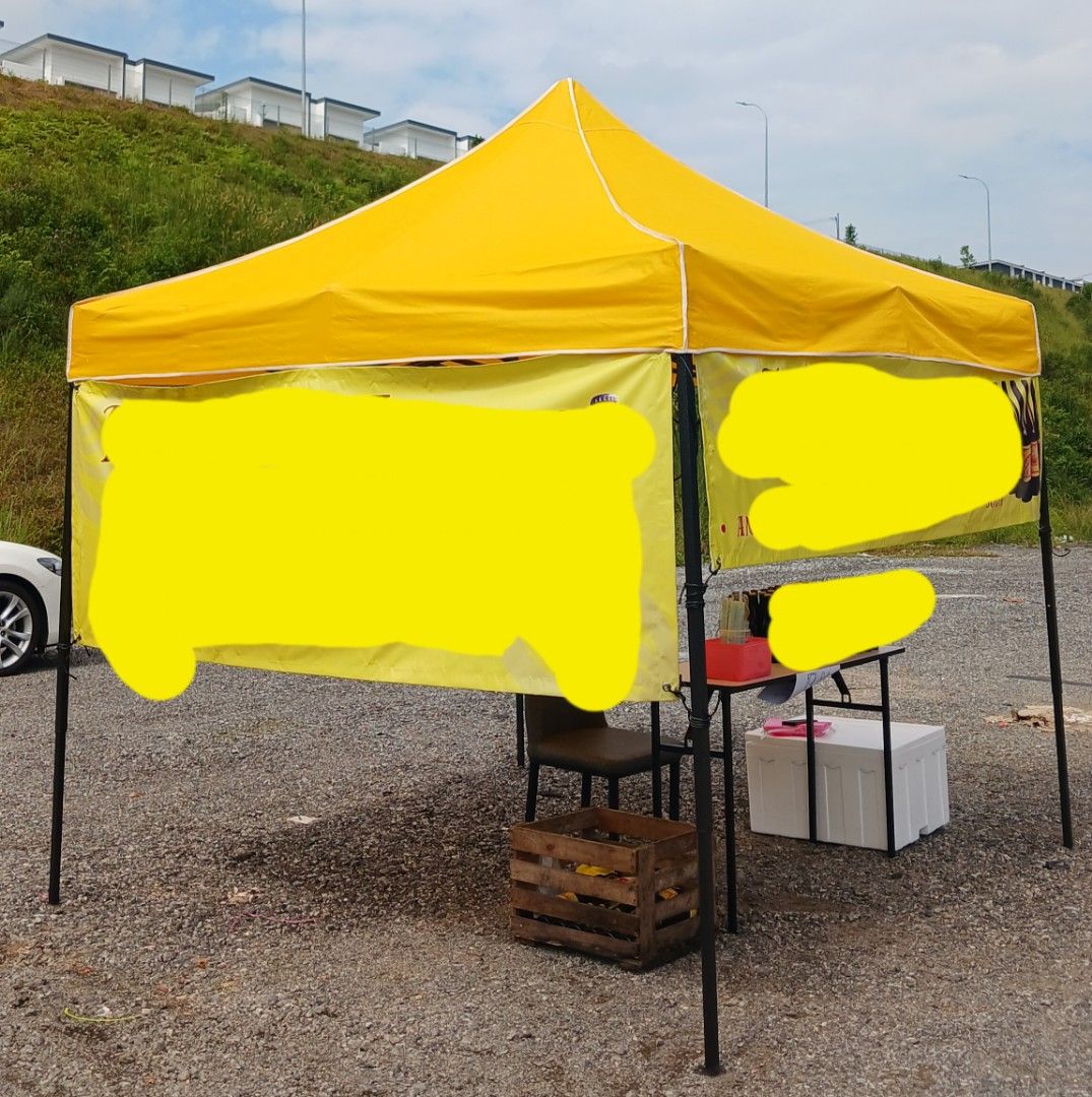 Khemah Niaga (8x8), Furniture & Home Living, Outdoor Furniture on Carousell