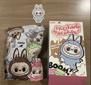 Labubu Exciting Macarons Blind Box Sea Salt Coconut Plush, Hobbies ...