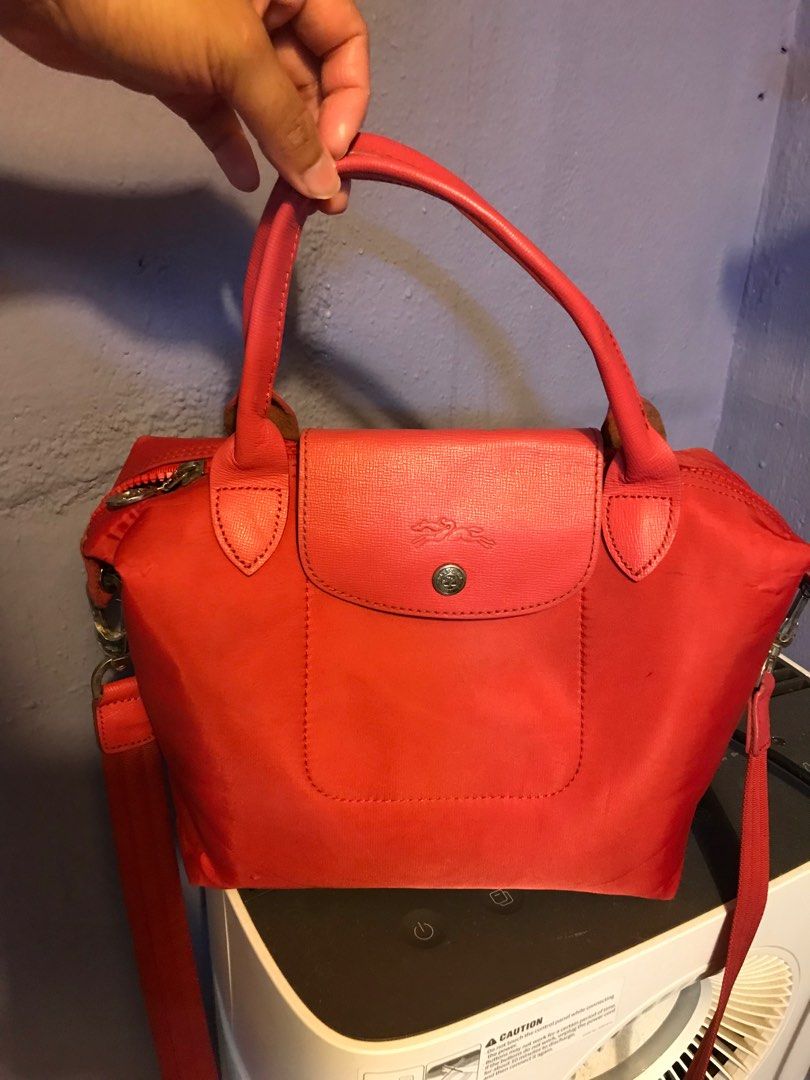 Longchamp red color, Women's Fashion, Bags & Wallets, Tote Bags on ...