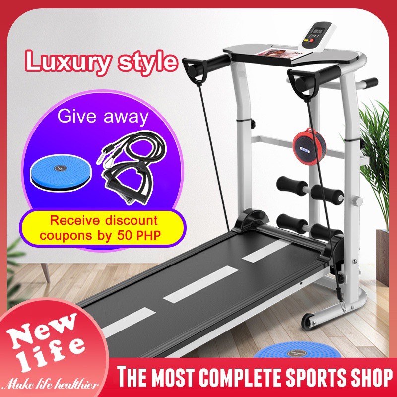 Manual Treadmill & Upright Stationary Bike, Sports Equipment, Exercise ...
