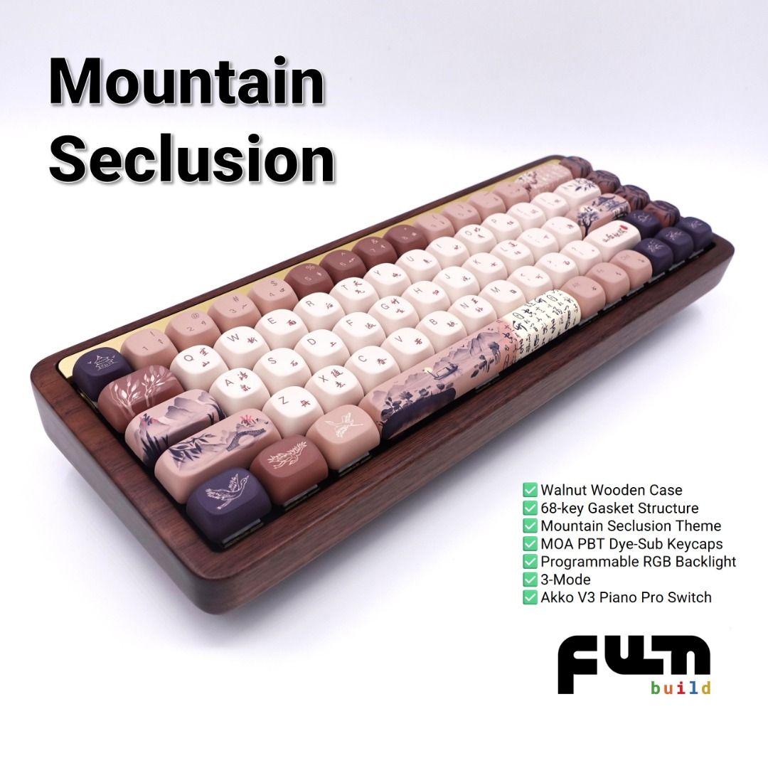 [MOUNTAIN SECLUSION] AKKO MU01 Mechanical Keyboard Fully Built Ready to ...