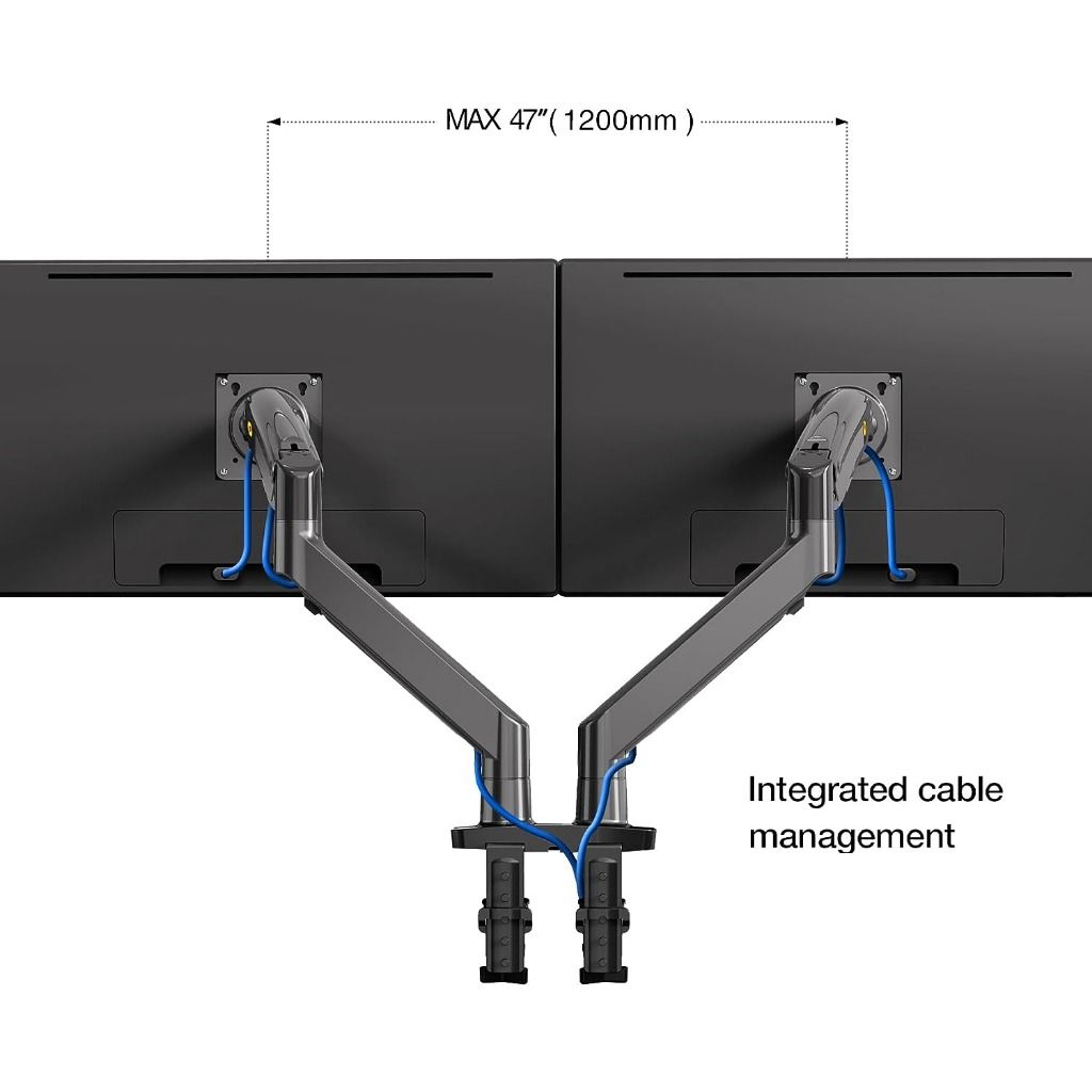 NB North Bayou Dual Monitor Desk Mount Stand Full Motion Swivel ...