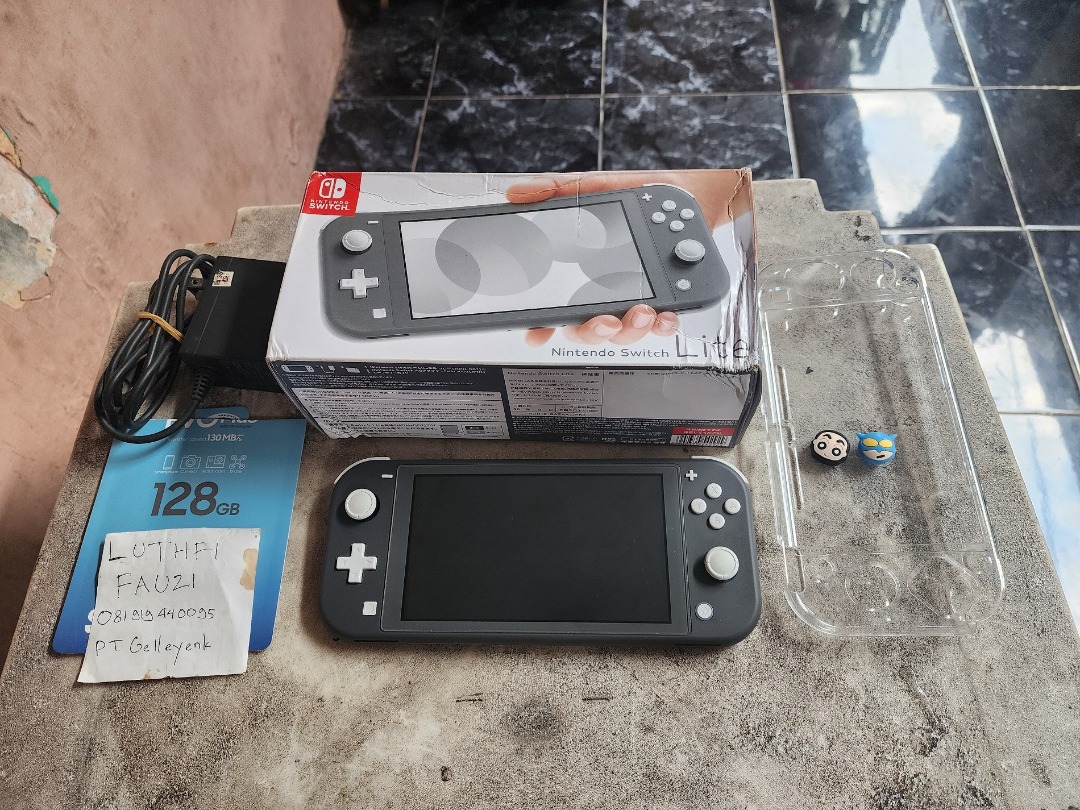 Nintendo Switch Lite CFW Atmos 128GB Grey Fullset 02, Video Game ...
