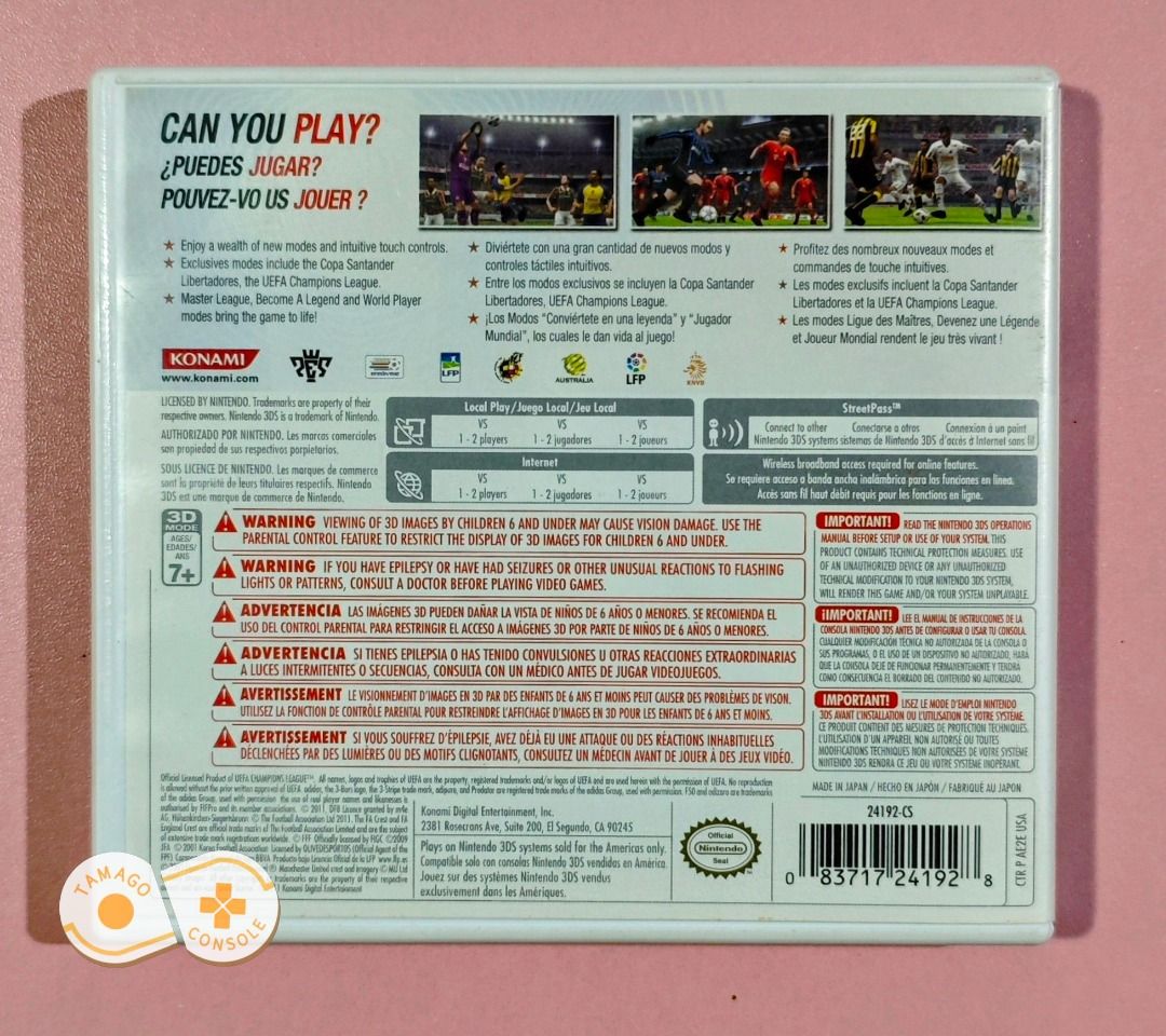 Pro Evolution Soccer 2012 - [3DS Game] [NTSC / ENGLISH Language], Video ...