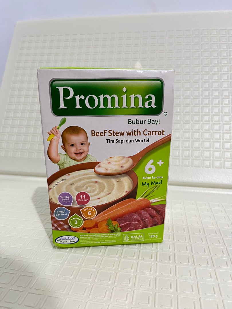 Promina Bubur Bayi Beef Stew with Carrot 6m, Bayi & Anak, Perawatan ...