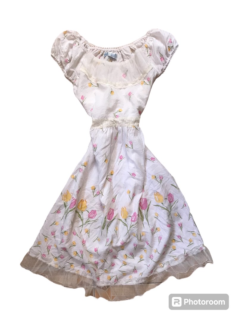 Puff Tulip Dress Pinterest Cottagecore Coquette sawako Milkmaid Vintage ...