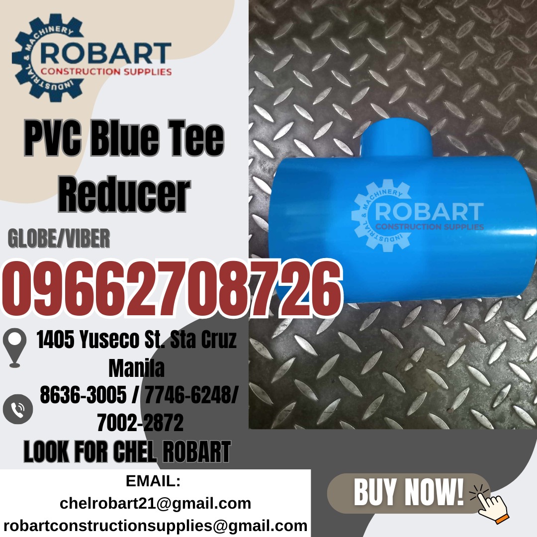 PVC Blue tee Reducer, Commercial & Industrial, Construction Tools ...