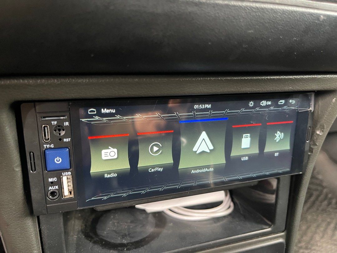 Qcy car stereo single din with apple carplay android auto, Car Parts ...