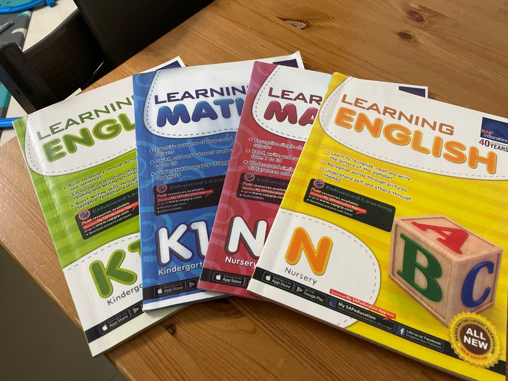( total 4 books) SAP learning English learning maths kindergarten ...